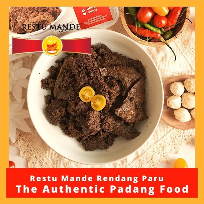 Jual Restu Mande Rendang Paru Original 300gr | Shopee Indonesia