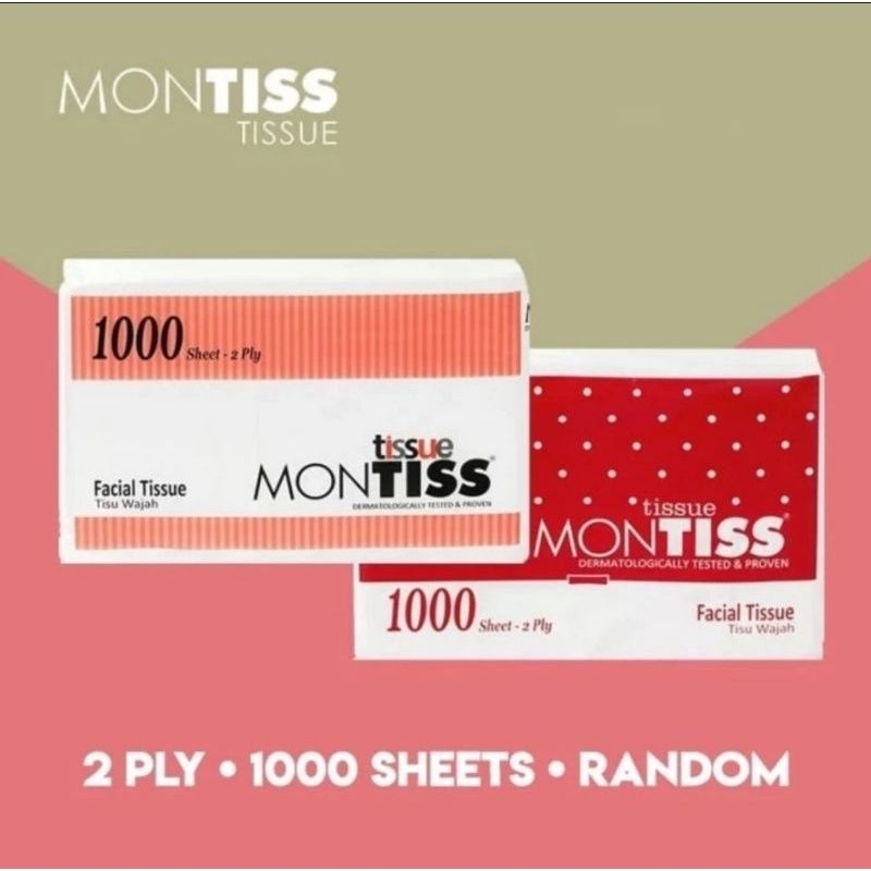 Jual MONTISS TISSUE / Tisu Wajah MONTISS 1000 sheets | Shopee Indonesia