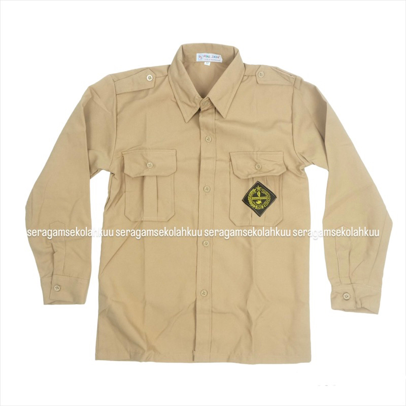 Jual Baju Pramuka Penggalang Lengan PANJANG Seragam Sekolah SD SMP SMA Coklat Pramuka | Shopee ...