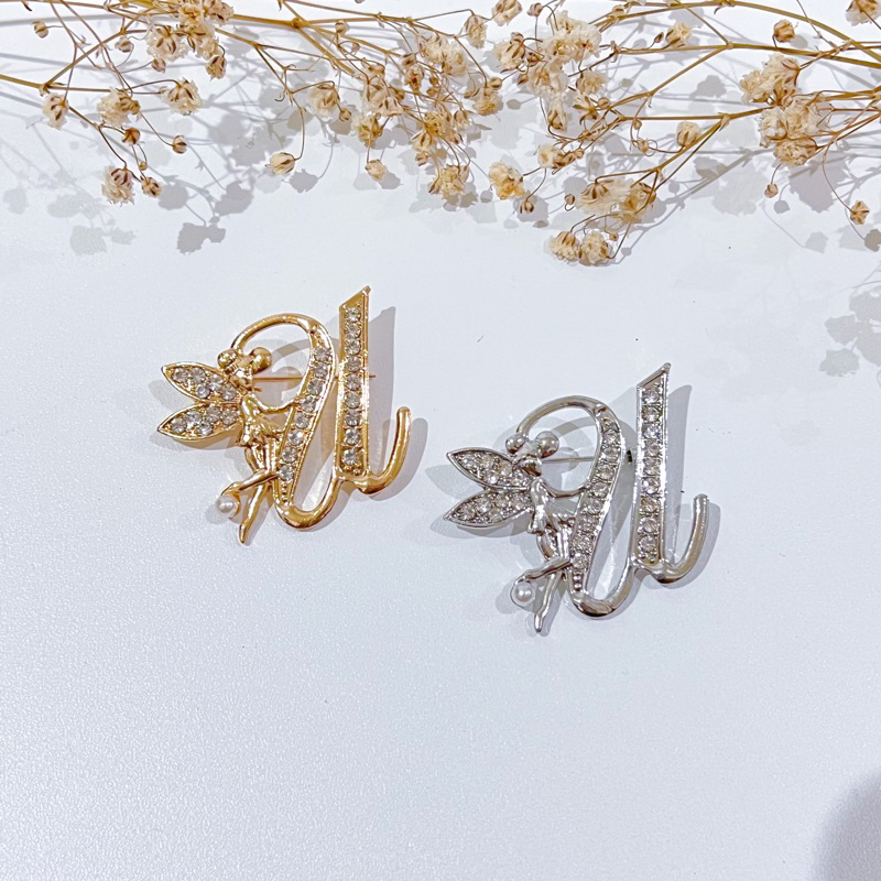 Jual Bros inisial nama gold / Bros alphabet /Bros inisial huruf Harga ...