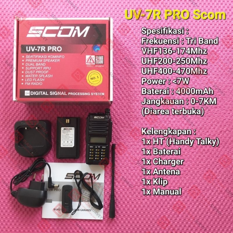 Jual Scom UV-7R Pro 3 band 7Watt | Shopee Indonesia