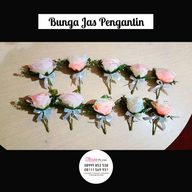 Jual bunga jas pengantin / bunga hiasan jas pengantin / bunga pengantin ...