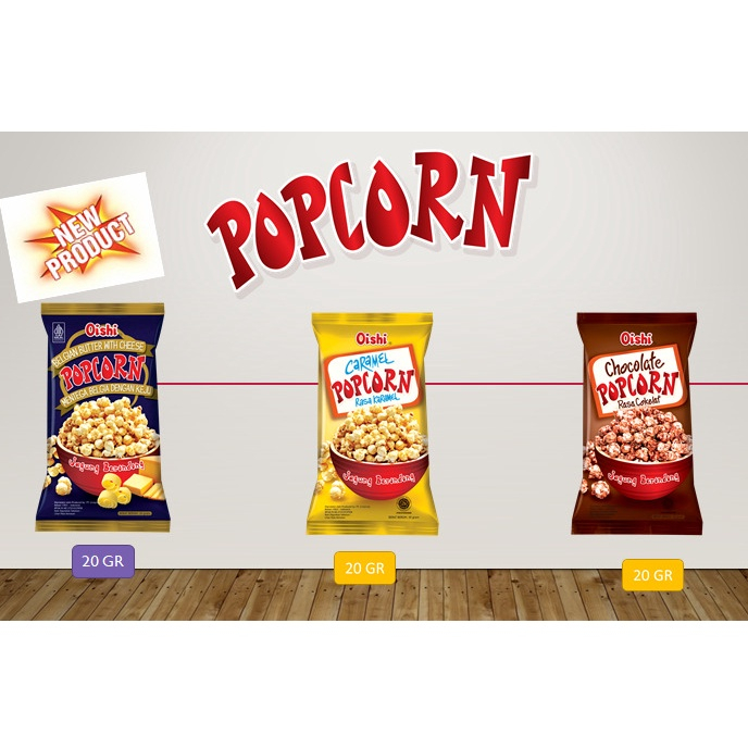 Jual Oishi PopCorn / Pop Corn Snack jagung karamel, Mentega, coklat ...