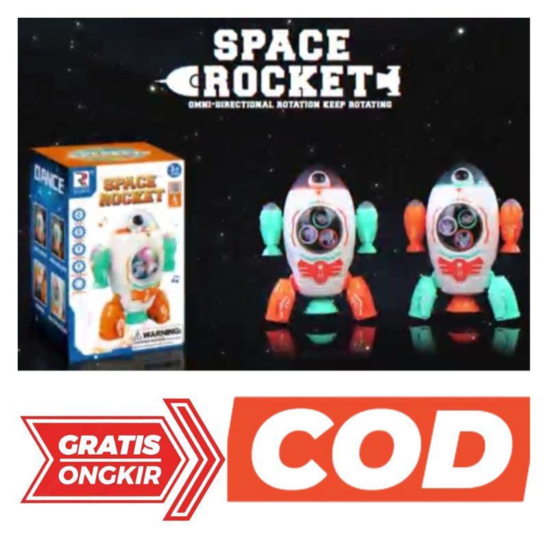 Jual Mainan robot anak anak MUSIK dan LAMPU robot space rocket dancing ...