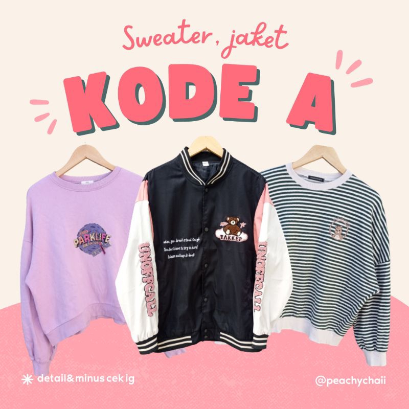 Jual Kode A | Sweater Oversize | Hoodie | Jaket | Shopee Indonesia