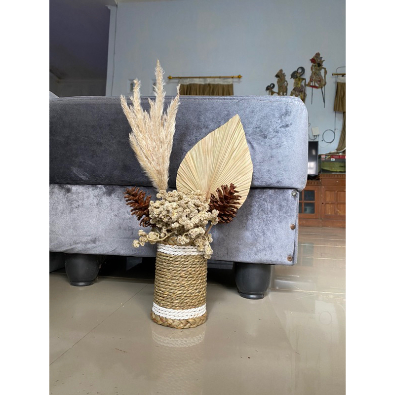 Jual Paket Bunga Kering dan Pot untuk Meja | Dekorasi Rustic | Dekorasi ...