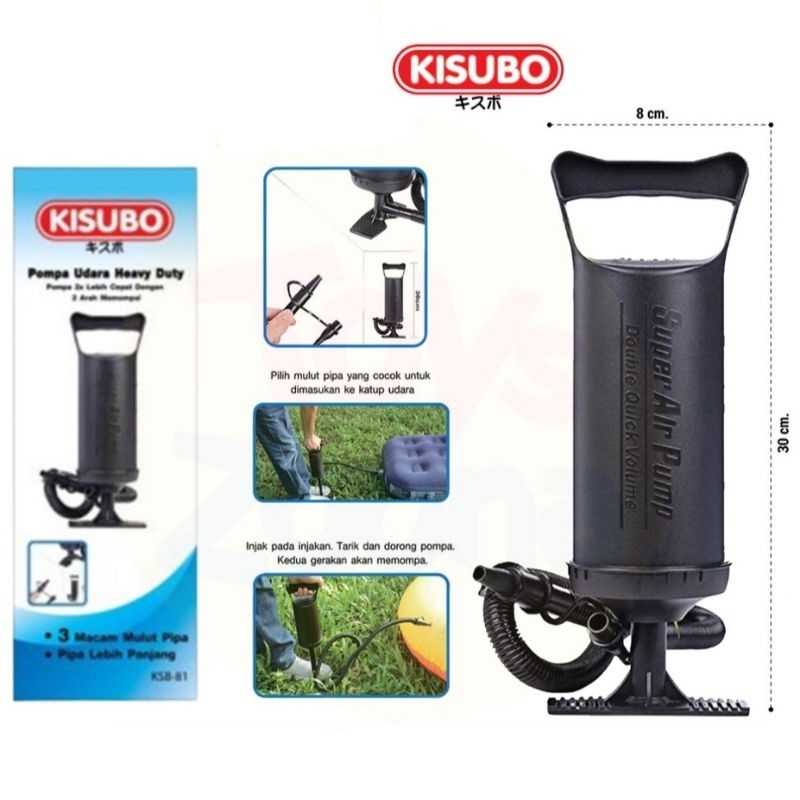 Jual Pompa Tangan Kisubo / Pompa Kasur Angin Bola Balon Kolam Pelampung | Shopee Indonesia