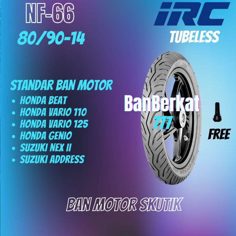 Jual Ban Motor IRC NF 66 Uk 80/90 Ring 14 Ber-SNI Original | Shopee ...
