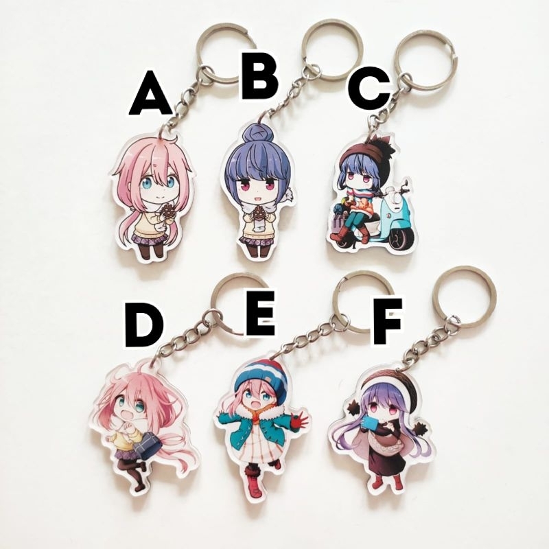 Jual Keychain Anime Yuru Camp 1 Kagamihara Nadeshiko Shima Rin ...