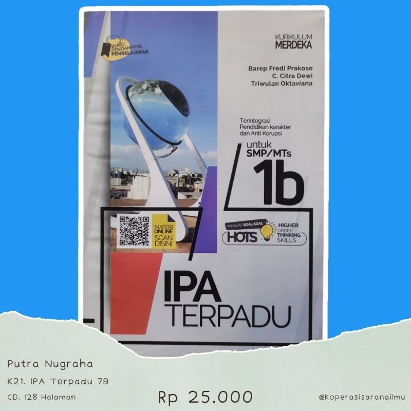 Jual Modul IPA Terpadu Kelas 7 Semester 2 Kurikulum Merdeka SMP/MTS ...