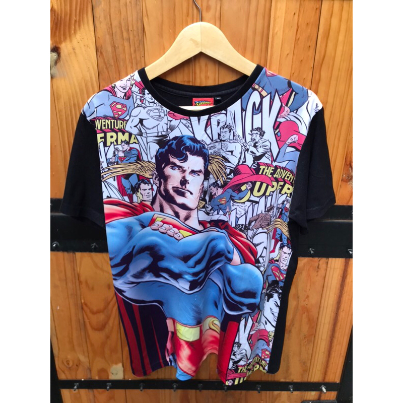 Jual baju kaos AOP superman full print official tag original import ...