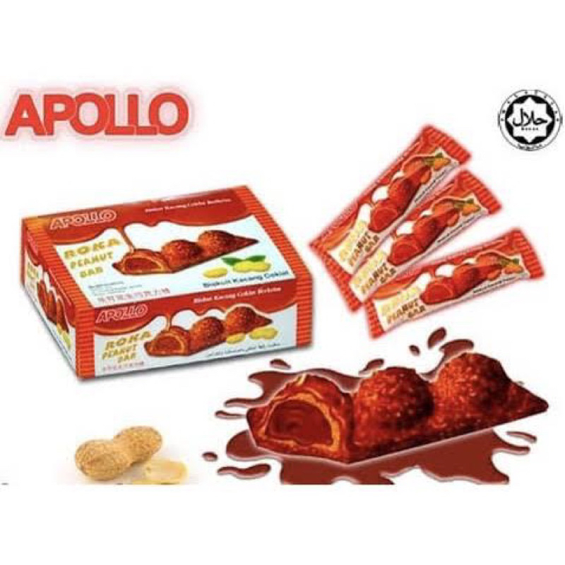 Jual APOLLO Roka Peanut Bar 18 Gr Rasa Cokelat Hazelnut | Shopee Indonesia
