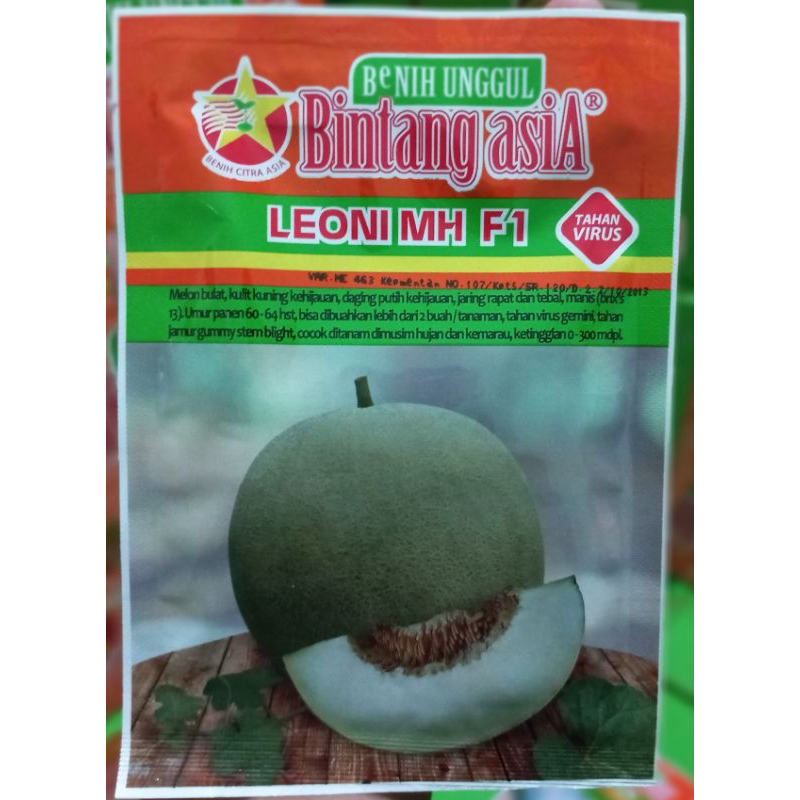 Jual Benih melon LEONI MH F1 20 Gram Bintang Asia | Shopee Indonesia