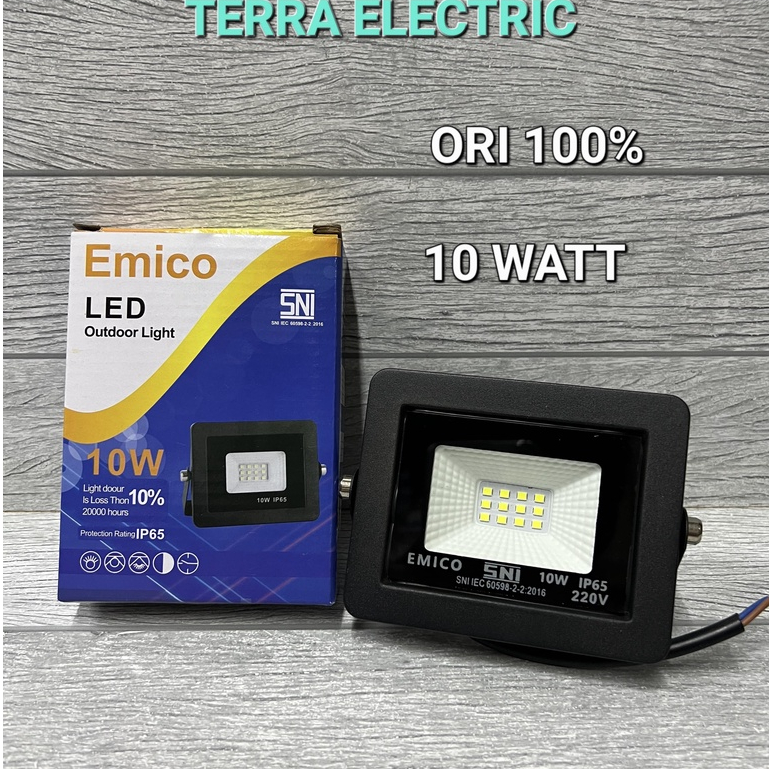 Jual Emico Lampu sorot led 10w led flood light 10 watt led tembak outdoor Bagus | Shopee Indonesia