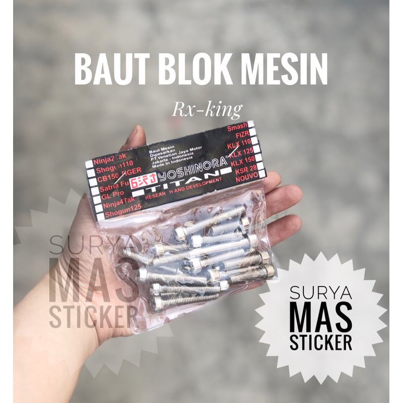 Jual baut blok mesin yamaha rxking kiri kanan magnet kopling baut bak rx king tanpa kunci L ...