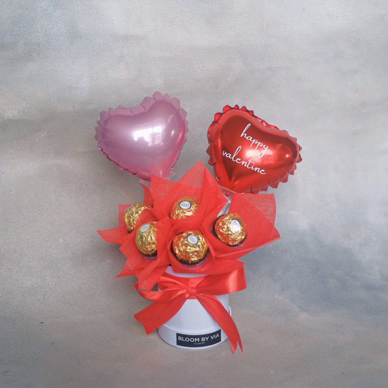 Jual ferrero box / bloom box / snack box / foil balon box | Shopee ...
