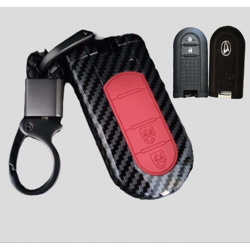 Jual paket gantungan kunci mobil keyless pkus case remote carbon for ...