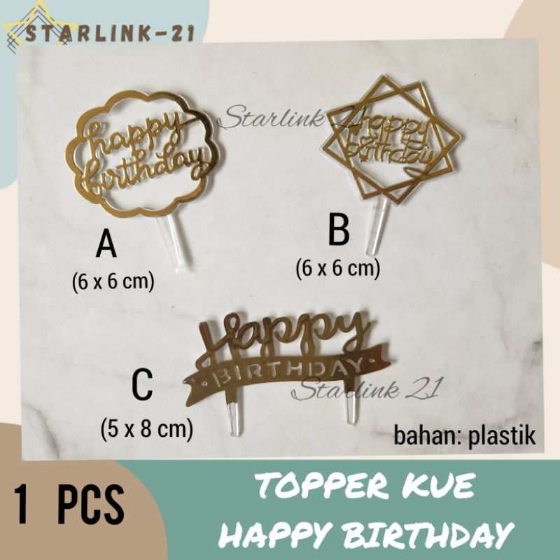 Jual TOPPER MINI KUE ULTAH | Topper Happy Birthday | Tusukan Kue Tart ...