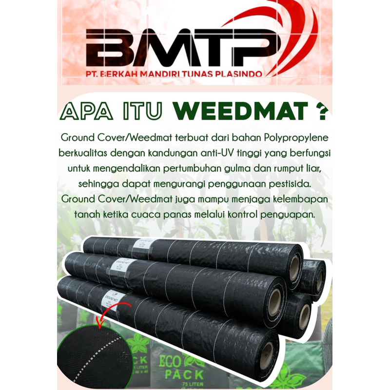 Jual Ecer Weedmat Hitam / Ground Cover Hitam lebar 4 meter | Shopee Indonesia