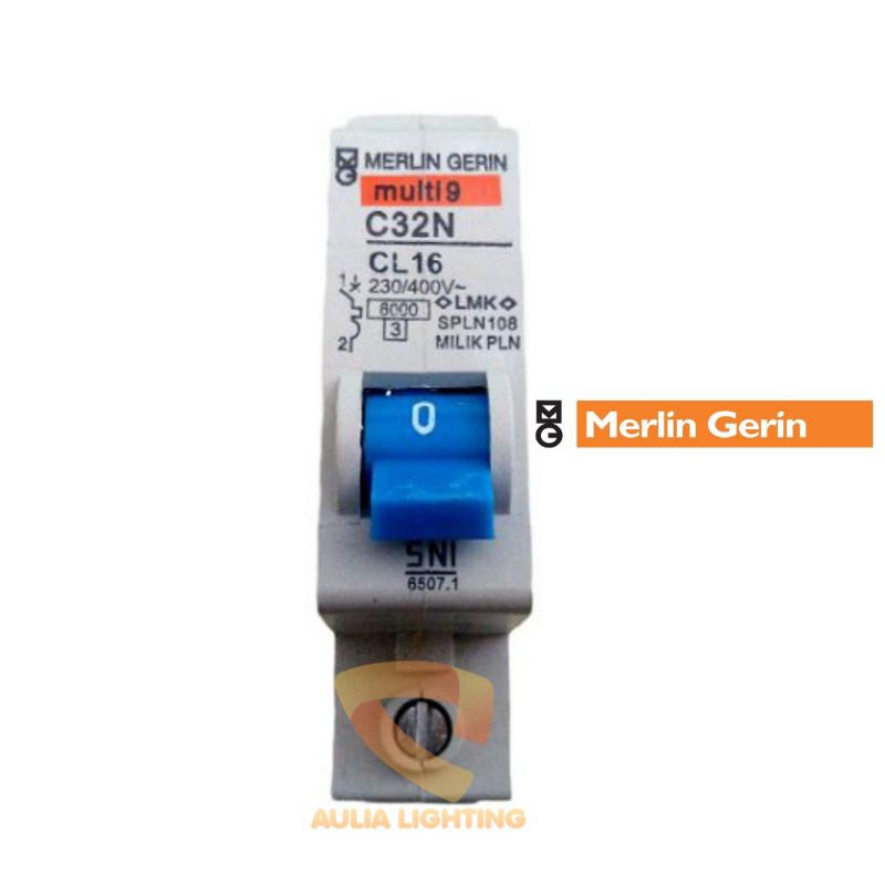 Jual MCB MERLIN GERIN 16A 16 AMPERE STANDAR PLN SPLN MULTI9 C32 CL16 | Shopee Indonesia