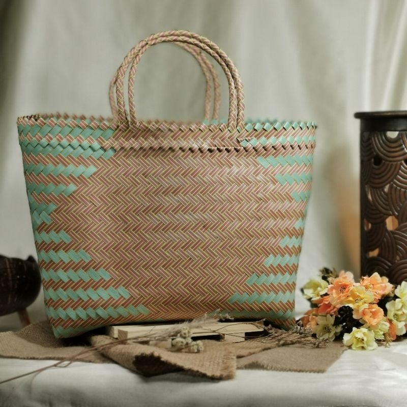 Jual Tas Anyam Plastik Lurik / Tas Belanja / Tas Anyaman Tas Jinjing ...