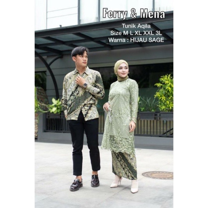 Jual SET kebaya couple/kebaya tunik couple /couple kebaya tulle ...