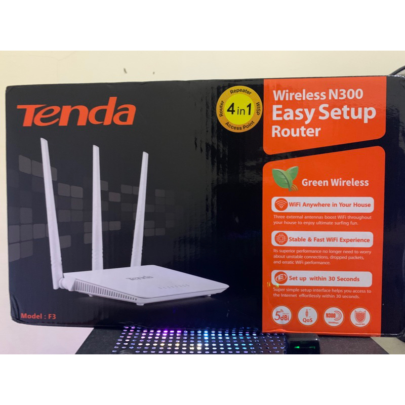 Jual Tenda F3 Wireless Router 300mbps 3 Antena (New) | Shopee Indonesia