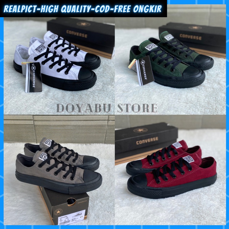 Jual Sepatu Converse All Star Hitam Pendek CT Chuck Tailor Black Gumb ...