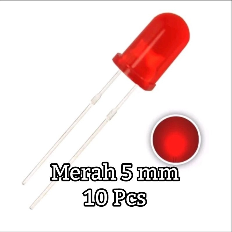 Jual Lampu Led 5 mm Merah 3V Diffused | Shopee Indonesia