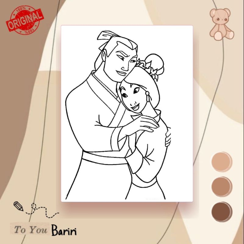 Jual Gambar Sketsa Mewarnai | PRINCESS | Sketsa lukis | Sketsa Sablon ...