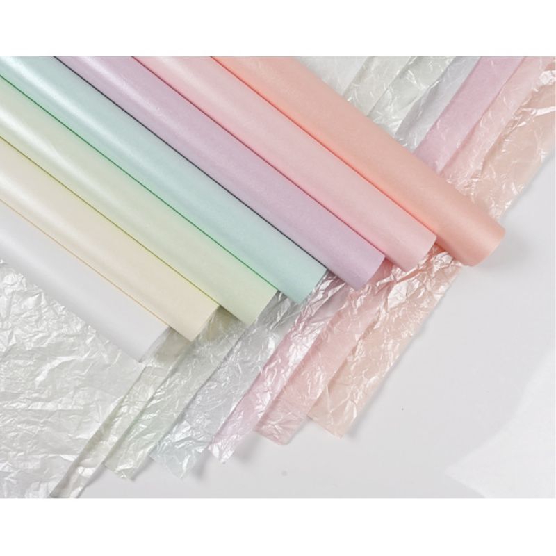 Jual Kertas Cellophane Pearlescent Free Packing Non Waterproof Buket ...