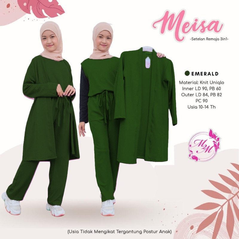 Jual [BISA COD] NEW MEISA SETELAN REMAJA 3in1 USIA 10-14 TAHUN MATT ...