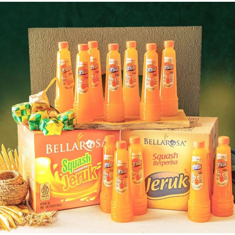 Jual Paket Sirup Bellarosa Squash Jeruk 12pcs @500ml / Paket Sirup ...