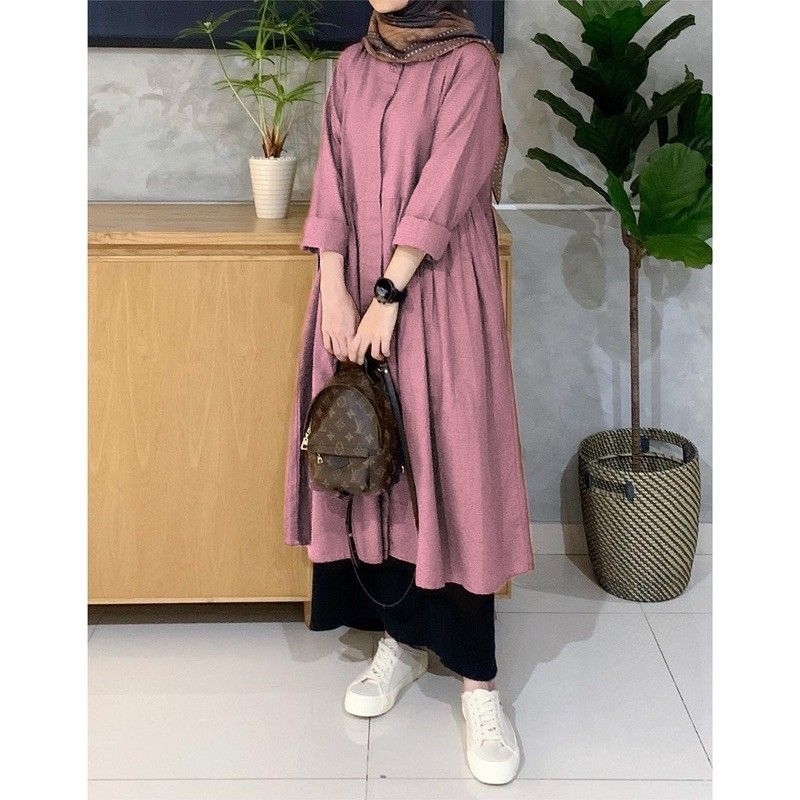 Jual LONG TUNIK FFA BAHAN RAYON TWILL SIZE S, M, L, XL, XXL | Shopee ...