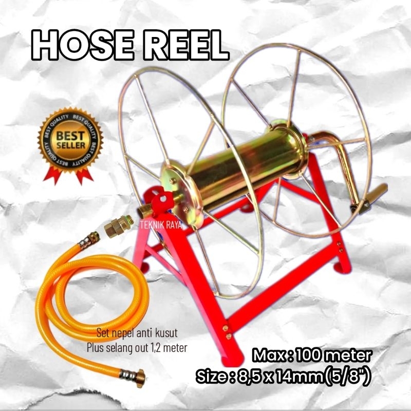 Jual Gulungan selang 100 meter besi / alat rol tempat dudukan ...