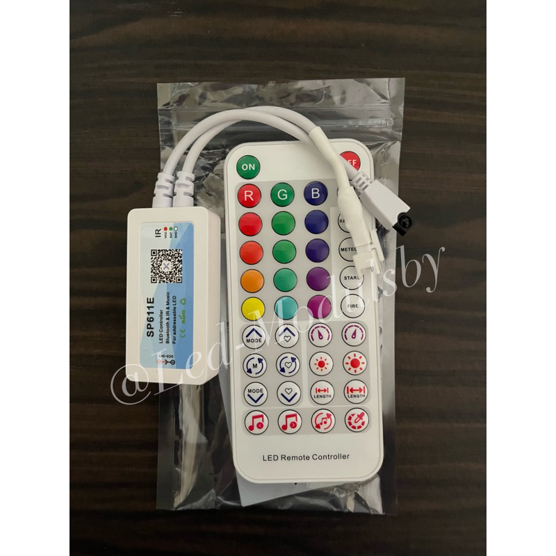 Jual Controller LED SP611E Remote Bluetooth Music WS2811 WS2812B Cabang ...