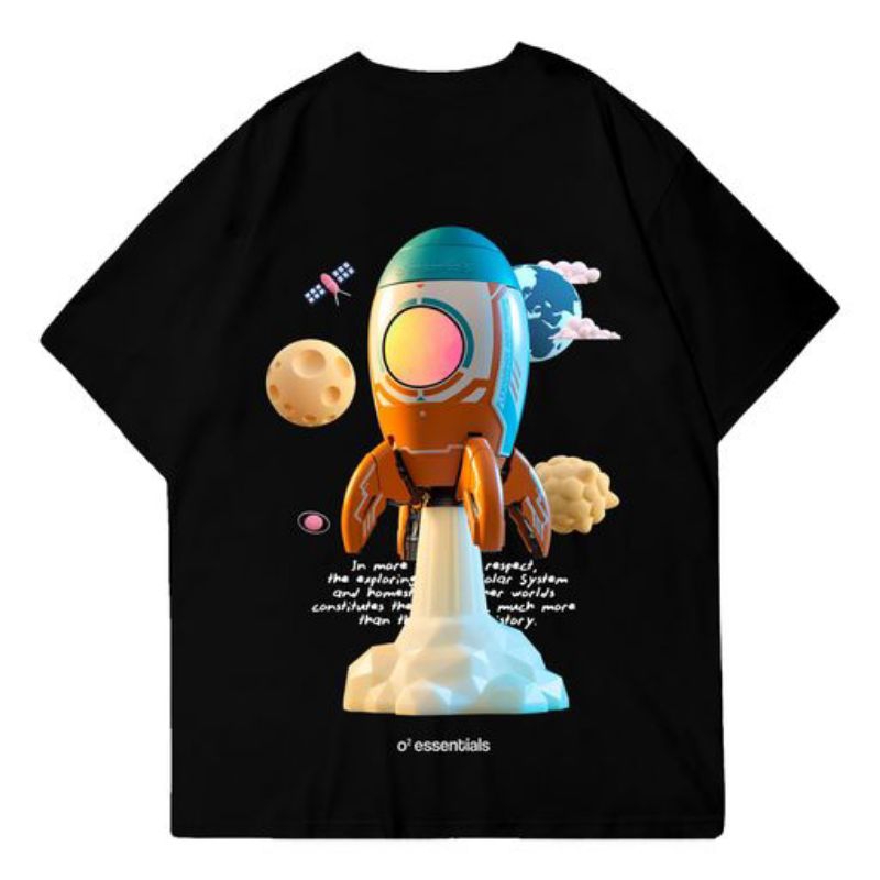 Jual O2 Essentials Oversize T-shirt Premium Pria dan Wanita - Flying ...