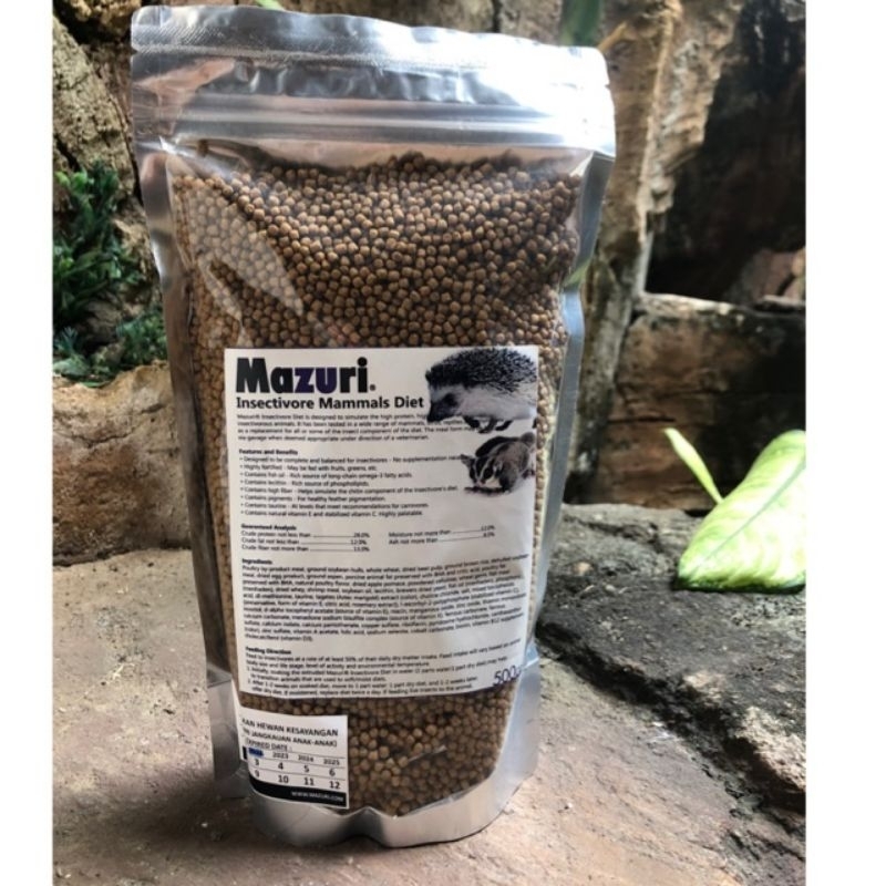 Jual Mazuri Insectivore Mammals Diet 500gr makanan sugar glider, landak ...