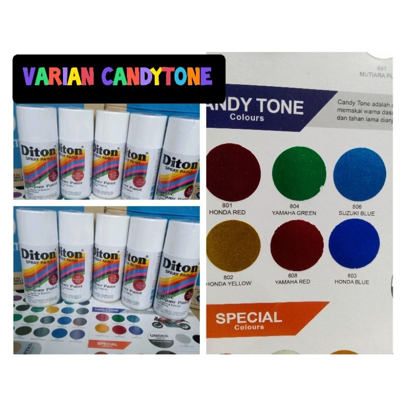 Jual Pilok Pilox cat semprot Diton 300cc varian candytone merah biru hijau Candy Tone hijau ...