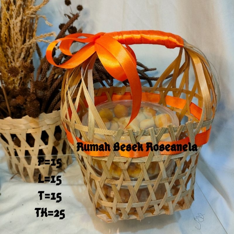 Jual Besek Anyaman Bambu Keranjang Bambu Unik | Shopee Indonesia