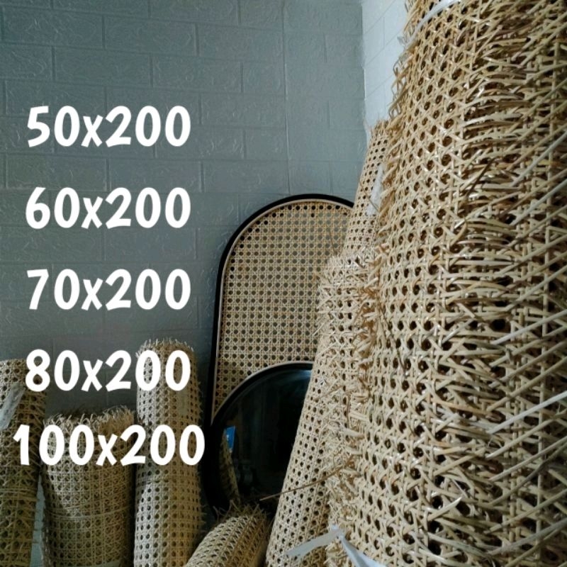 Jual Anyaman Rotan Lembaran Motif Bulat Varian Panjang 200cm | Shopee ...