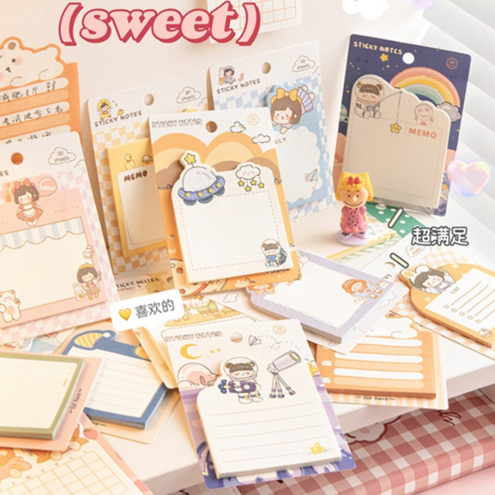 Jual MAGIC Shape Sticky Note Kartun Lucu / Memo Stick cartoon | Shopee ...