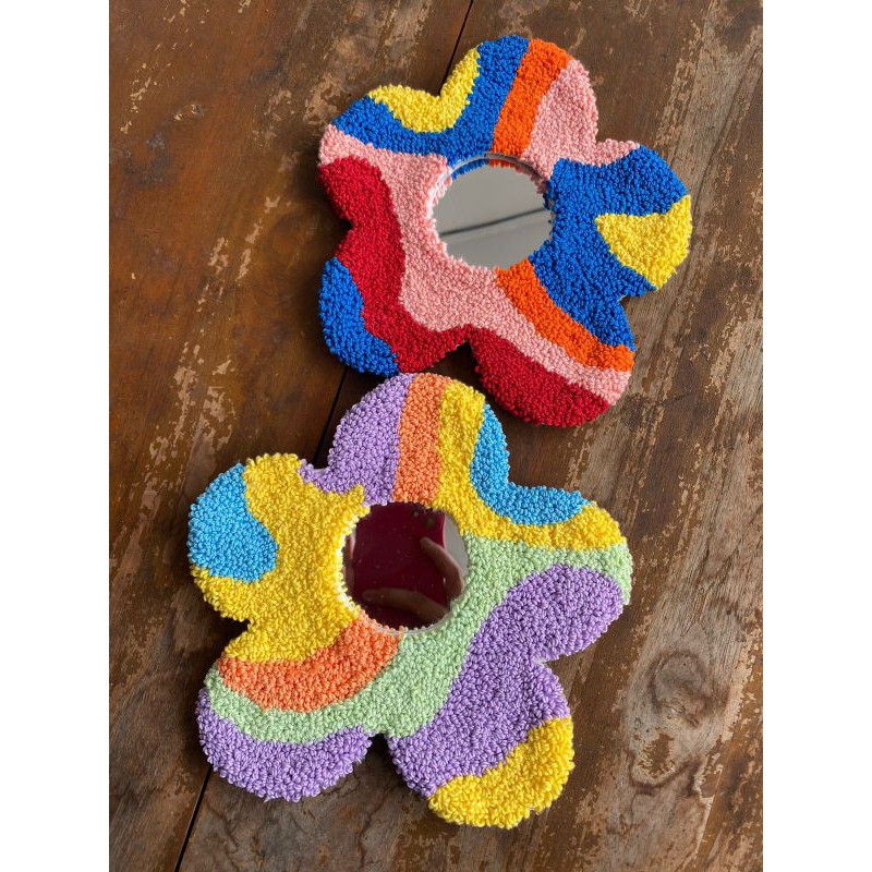 Jual Persona Blooming rug mirror punch needle cermin kaca dekorasi ...