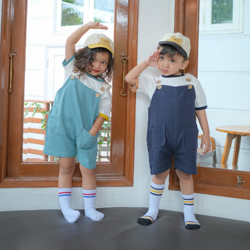 Jual GALE SET ANAK 1-4 TAHUN UNISEX | Overall set anak cowok cewek ...