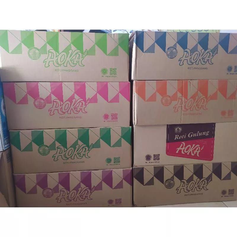 Jual roti Aoka dus karton box kemasan isi 60 pcs | Shopee Indonesia