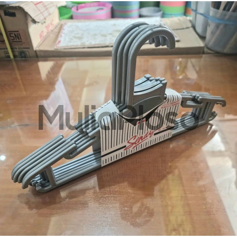 Jual Hanger/gantungan baju plastik sendy silver | Shopee Indonesia