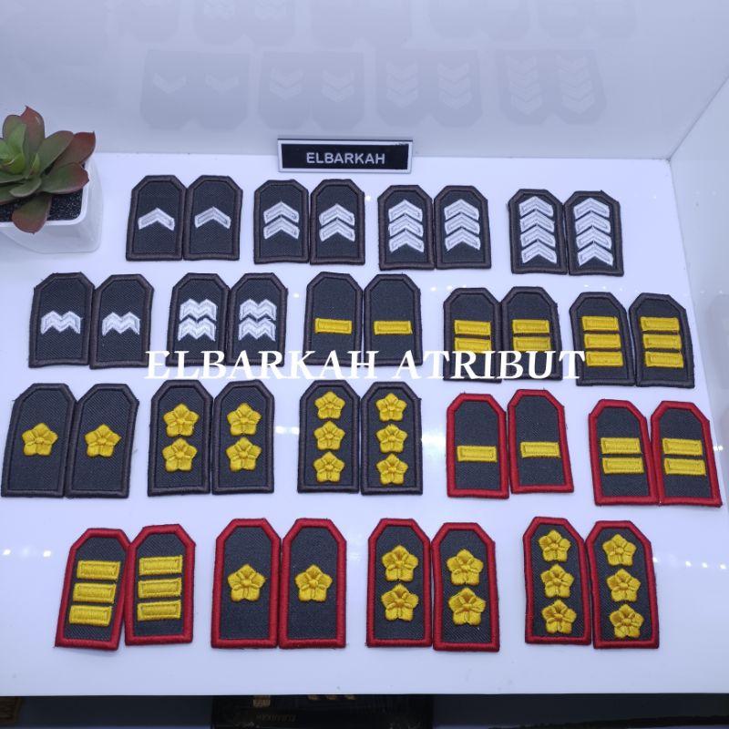 Jual TANDA PANGKAT PDL POLISI FULL BORDIR TIMBUL 3D GOLONGAN BRIPDA ...