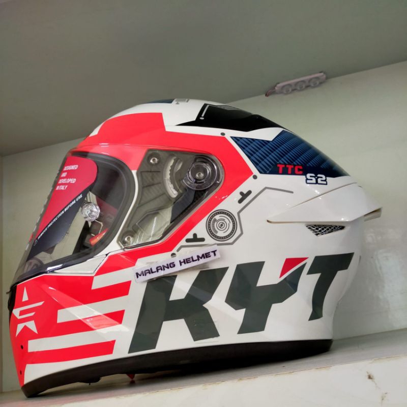 Jual Helm Full Face KYT TT Course Fuselage Red | Shopee Indonesia