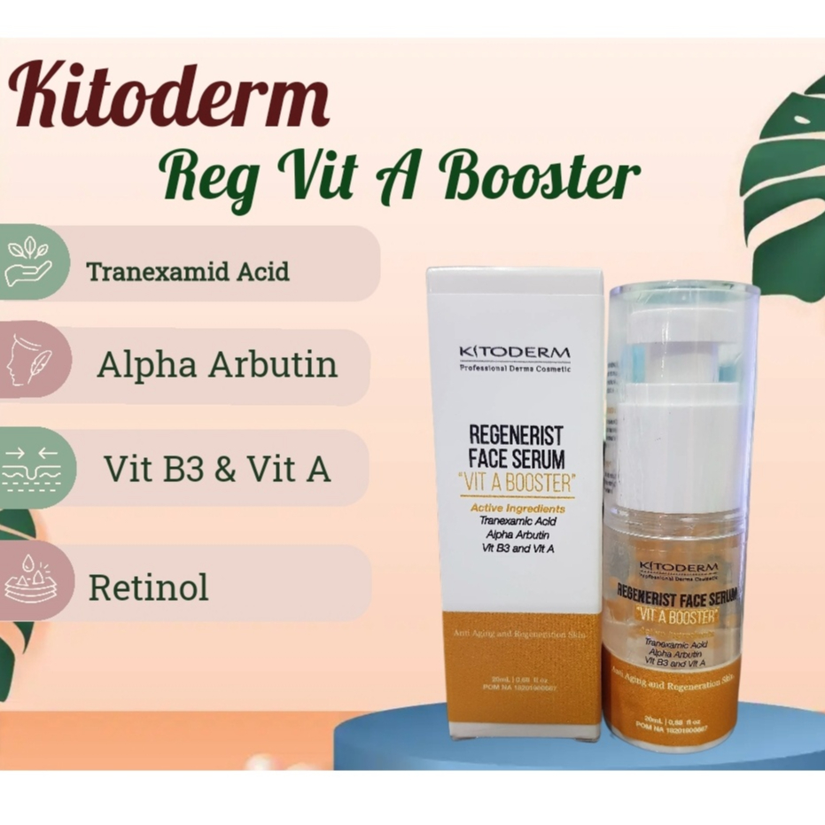 Jual Kitoderm Regenerist Face Serum Vit A Booster | Shopee Indonesia