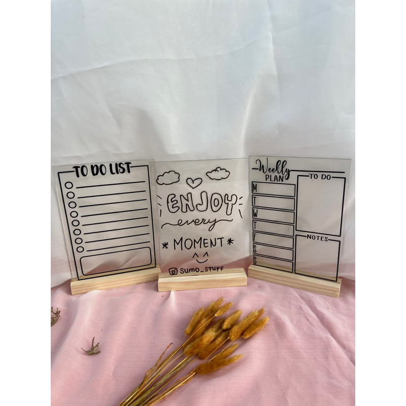 Jual Sumostuff Acrylic Planner/ akrilik planner/ to do list/ weekly ...